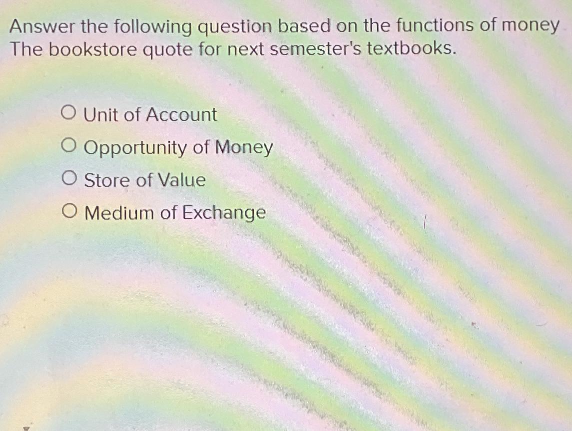Solved Answer the following question based on the functions | Chegg.com