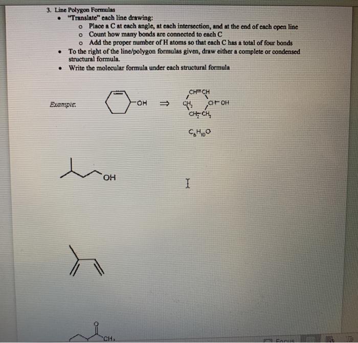 Solved 3. Line Polygon Formulas • "Translate" each line | Chegg.com