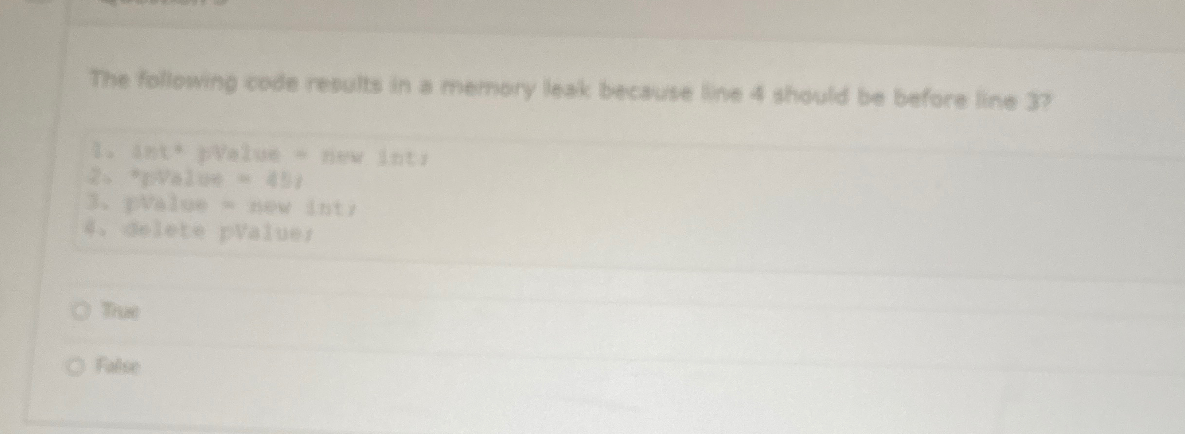 Solved The following code rebults in a memory leak because | Chegg.com