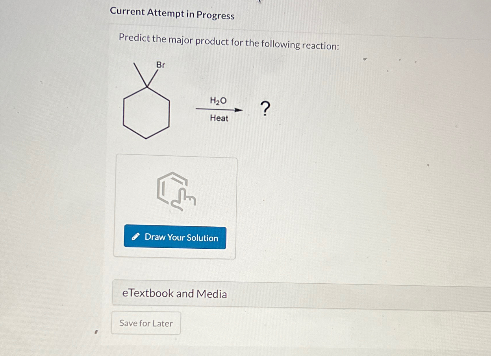 Solved Current Attempt in ProgressPredict the major product | Chegg.com
