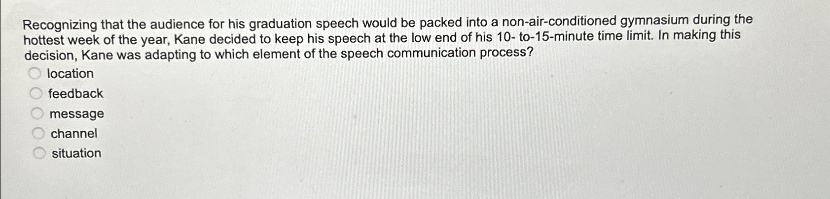 Solved Recognizing that the audience for his graduation | Chegg.com