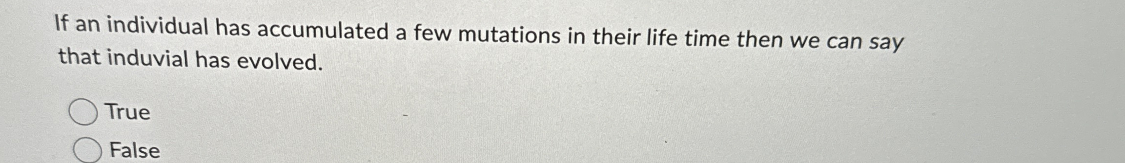 Solved If an individual has accumulated a few mutations in | Chegg.com