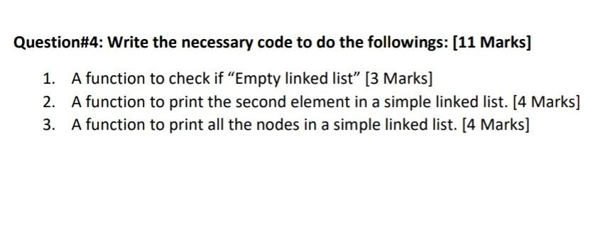 Solved Question#4: Write the necessary code to do the | Chegg.com