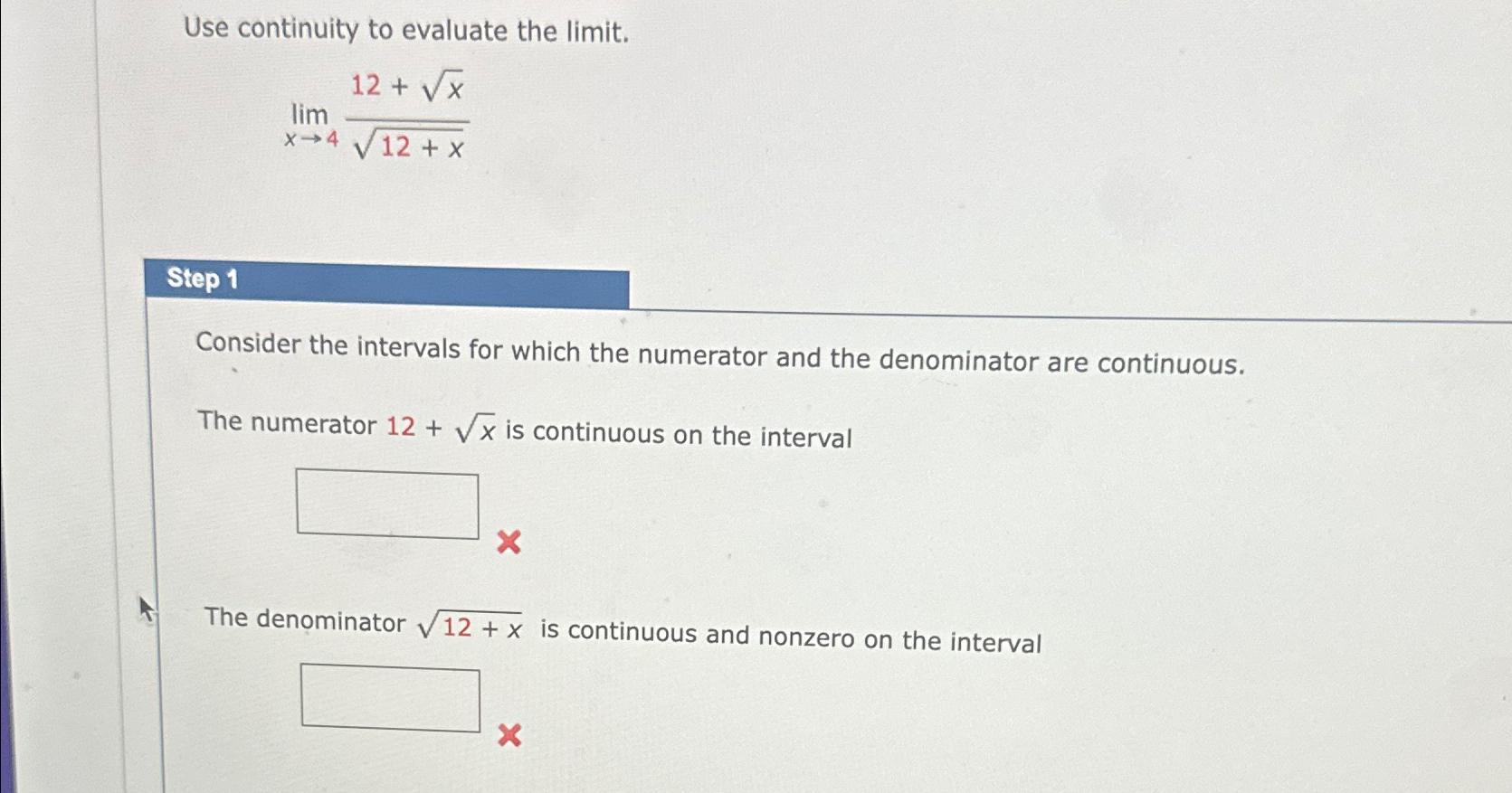 Solved Use continuity to evaluate the | Chegg.com
