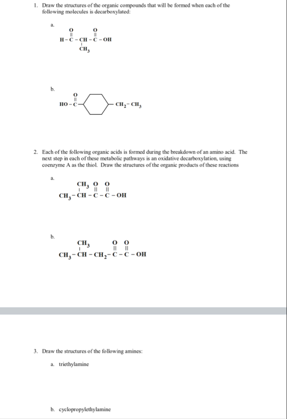 [Solved]: Draw the structures of the organic compounds that