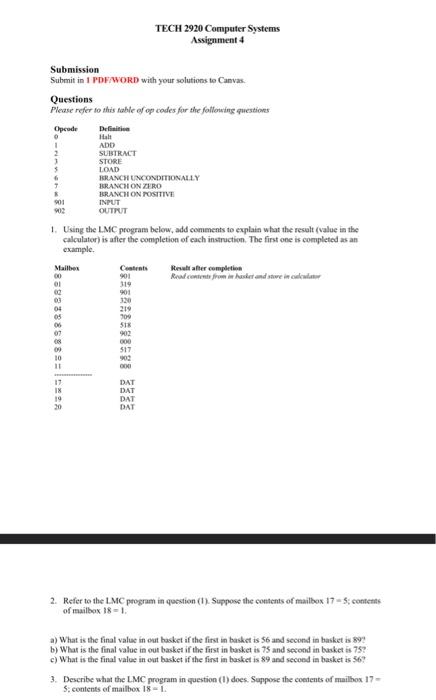 Solved Submission Submit in 1 PDFiw WRD with your solutions | Chegg.com