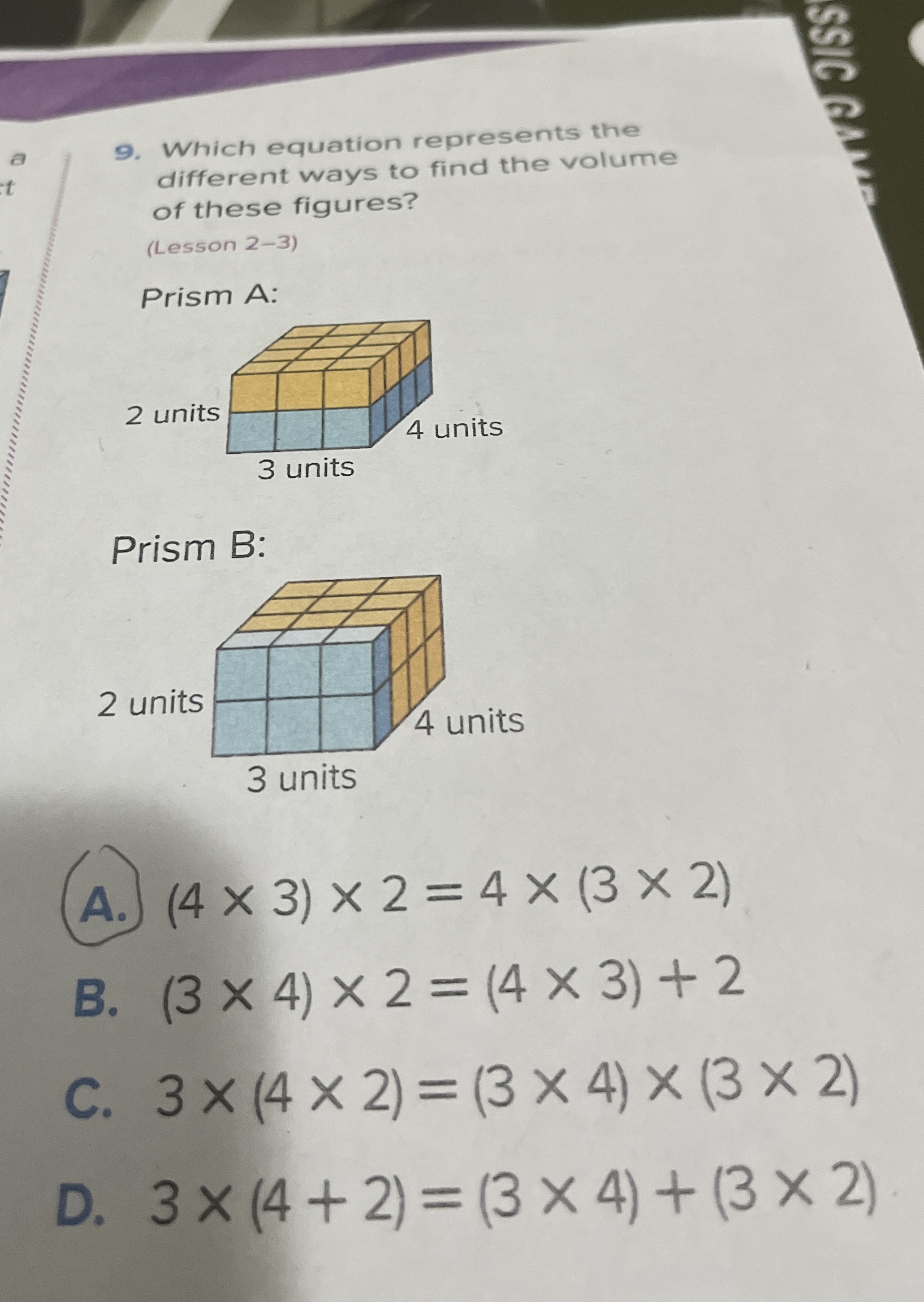 Solved Which equation represents thedifferent ways to find | Chegg.com