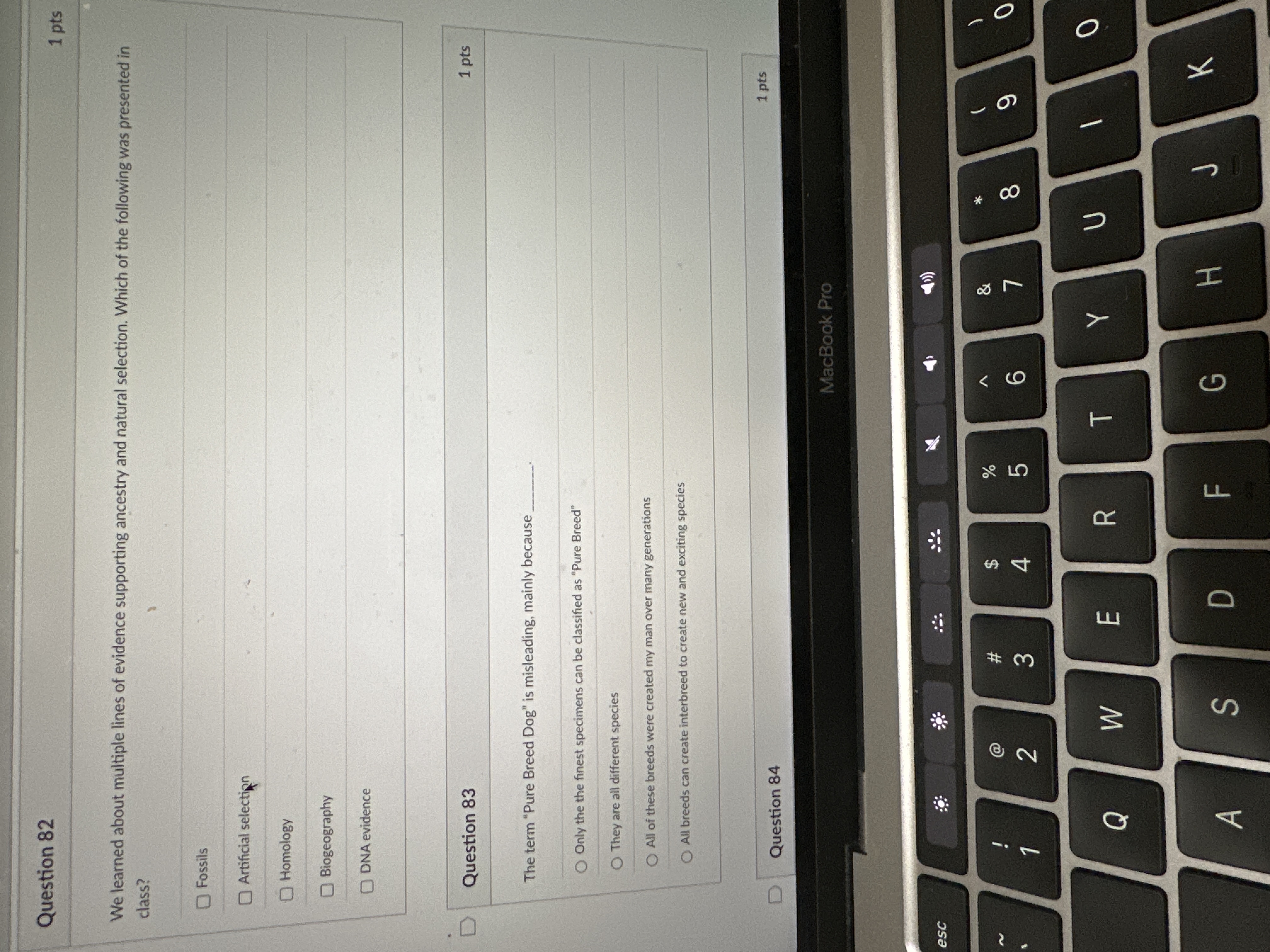 Solved We learned about multiple lines of evidence | Chegg.com