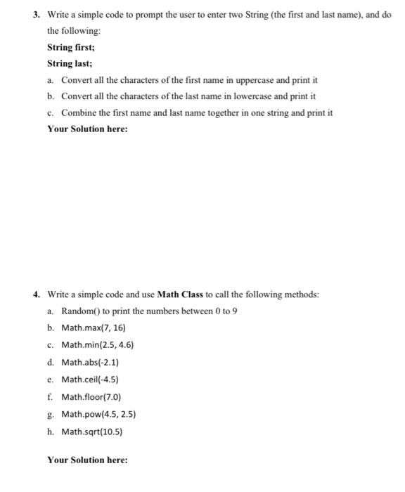 Solved 3. Write a simple code to prompt the user to enter | Chegg.com
