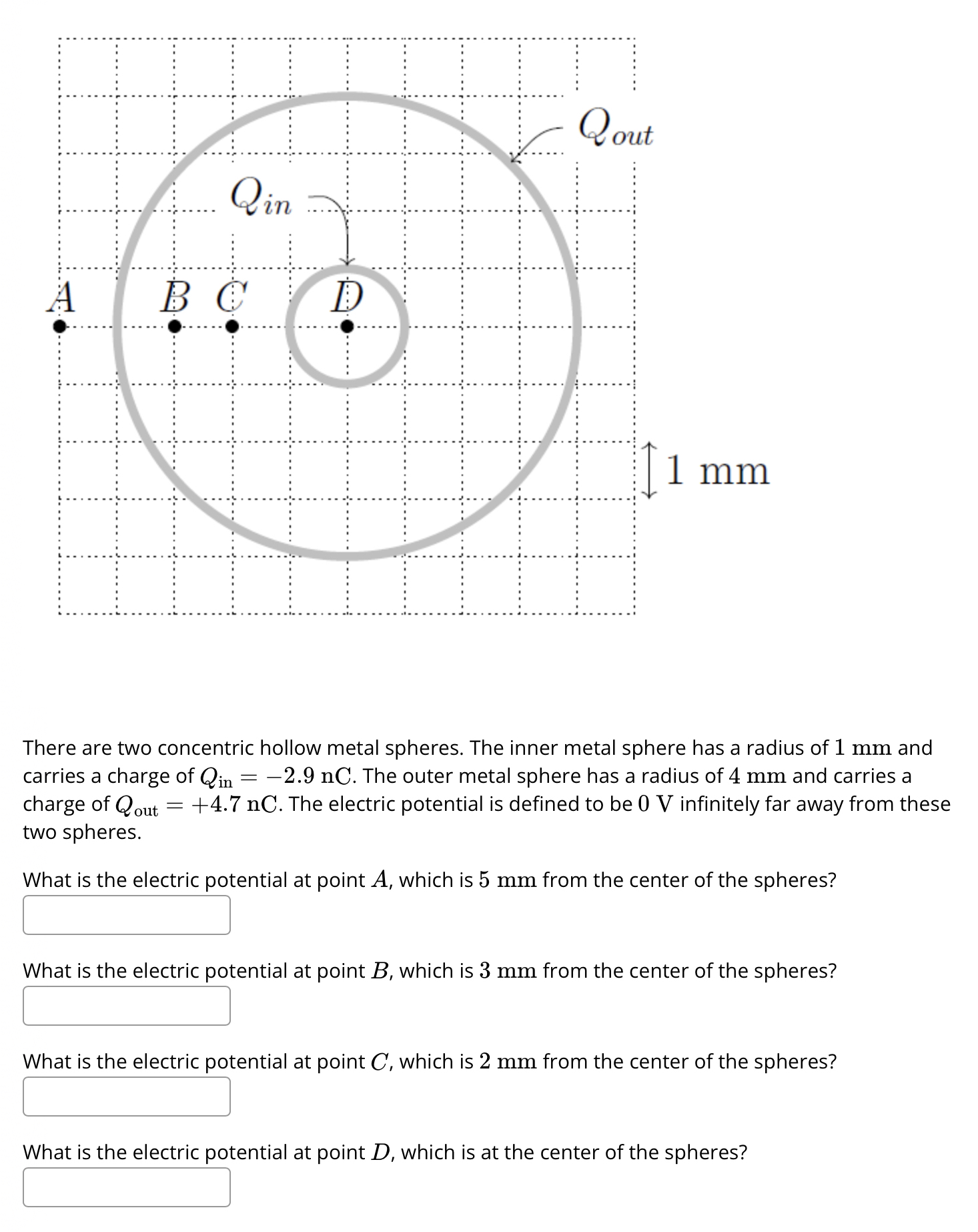 Solved There are two concentric hollow metal spheres. The | Chegg.com