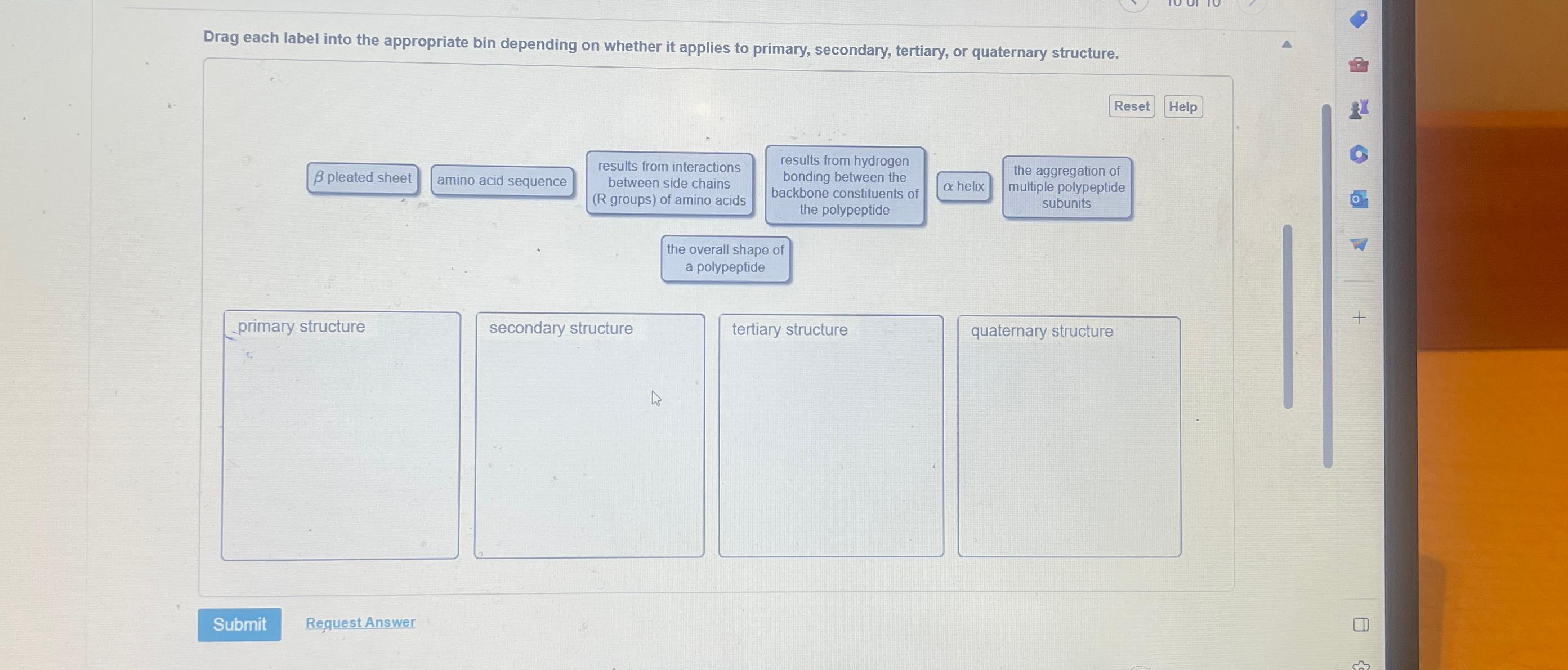Solved Drag each label into the appropriate bin depending on | Chegg.com