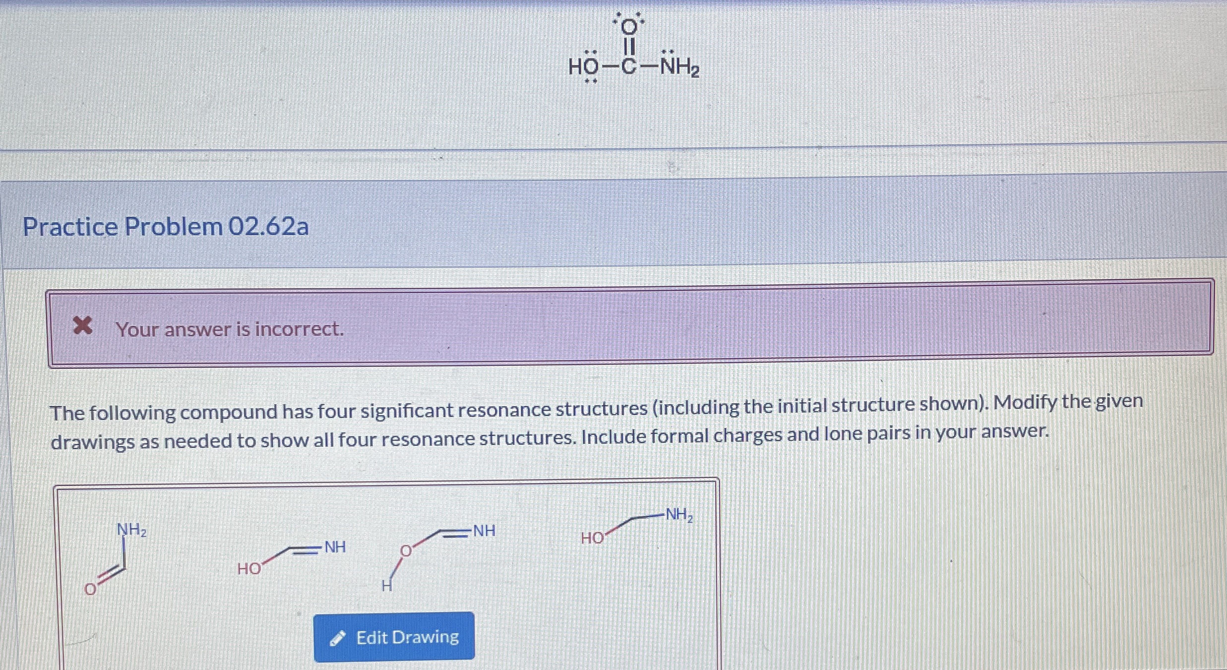 Solved The following compound has four significant resonance | Chegg.com