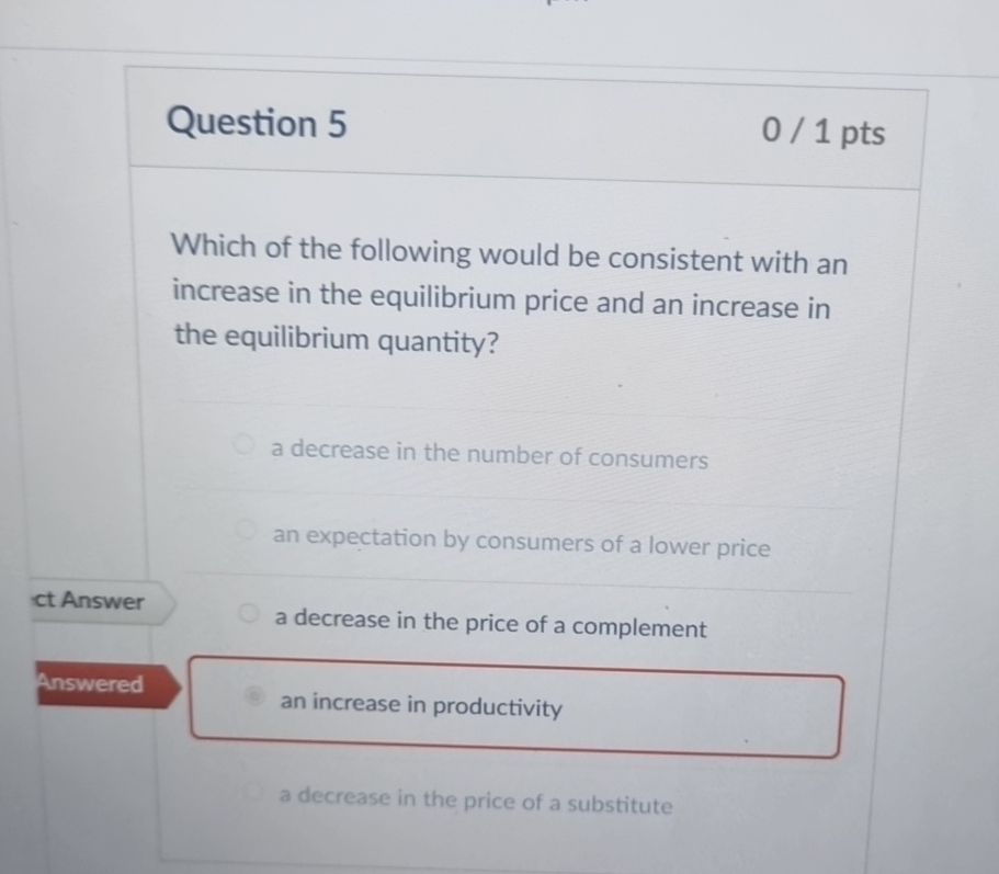 Solved Question 501 ﻿ptsWhich of the following would be | Chegg.com