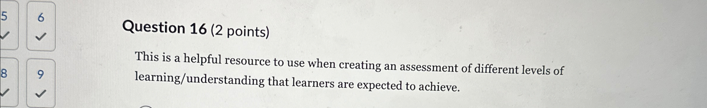 Solved 6Question 16 (2 ﻿points)This is a helpful resource to | Chegg.com