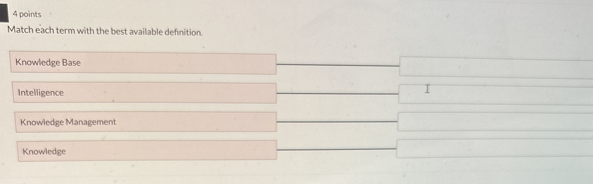 Solved 4 ﻿pointsMatch each term with the best available | Chegg.com