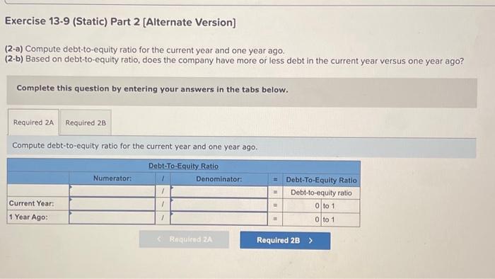 Solved Required intormation Exercise 13-9 (Static) Analyzing | Chegg.com