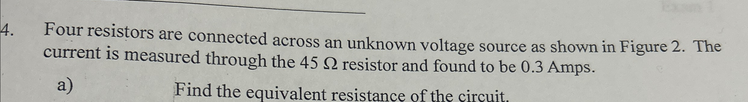 Solved Four resistors are connected across an unknown | Chegg.com