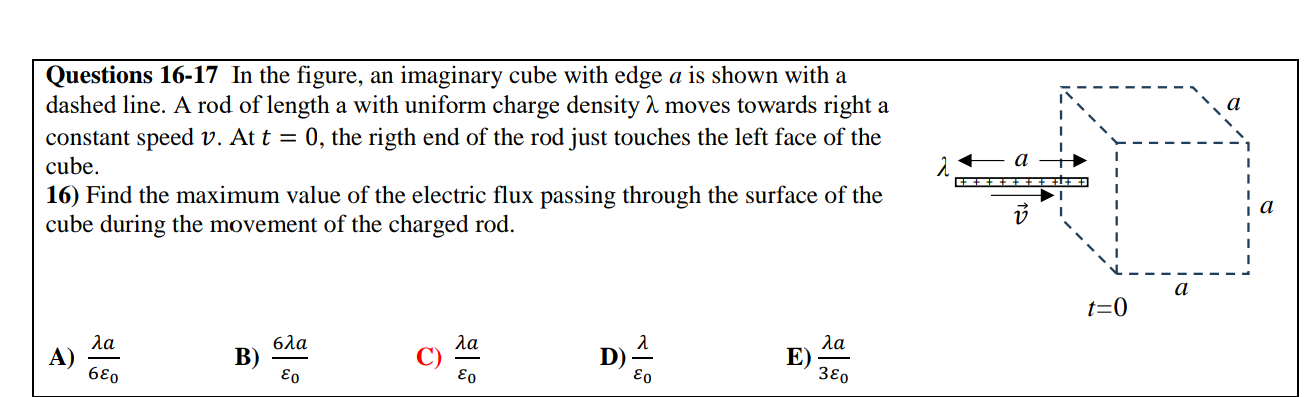 Solved Questions 16-17 ﻿In the figure, an imaginary cube | Chegg.com