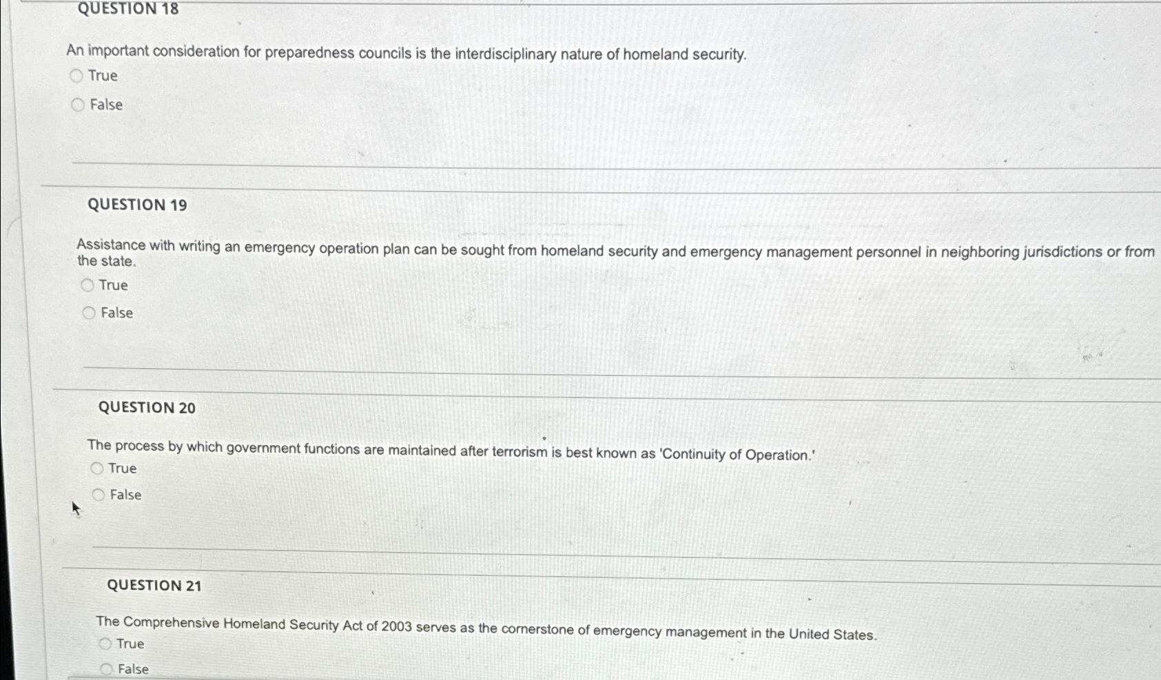 Solved QUESTION 18An important consideration for | Chegg.com