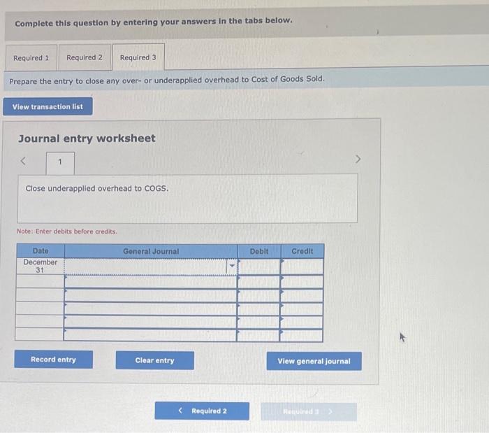 Solved Exercise 15-26 (Algo) Computing applied overhead and | Chegg.com