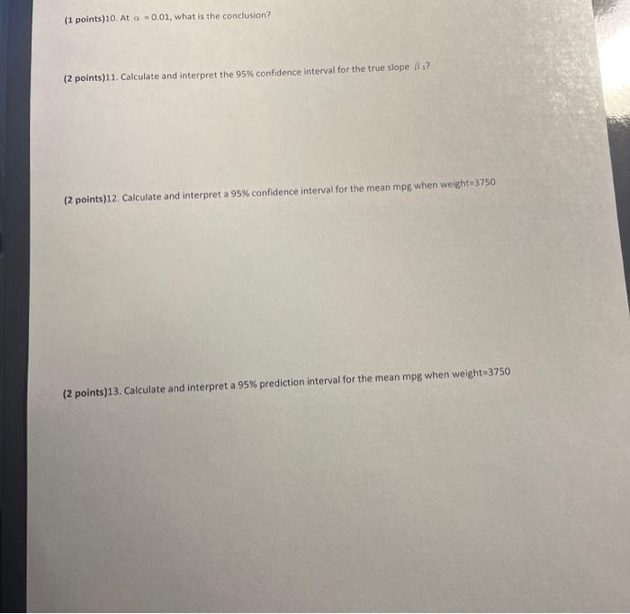 Solved Consider the Weight column as the independent | Chegg.com