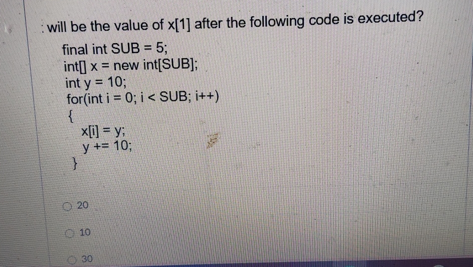 Solved will be the value of x[1] ﻿after the following code | Chegg.com