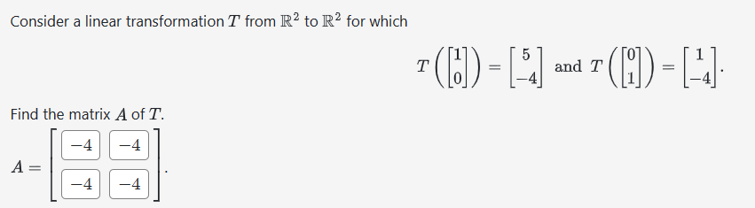 Solved Consider a linear transformation T ﻿from R2 ﻿to R2 | Chegg.com