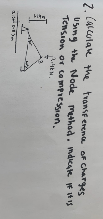 Solved 2. Calculate the transference of charges using the | Chegg.com