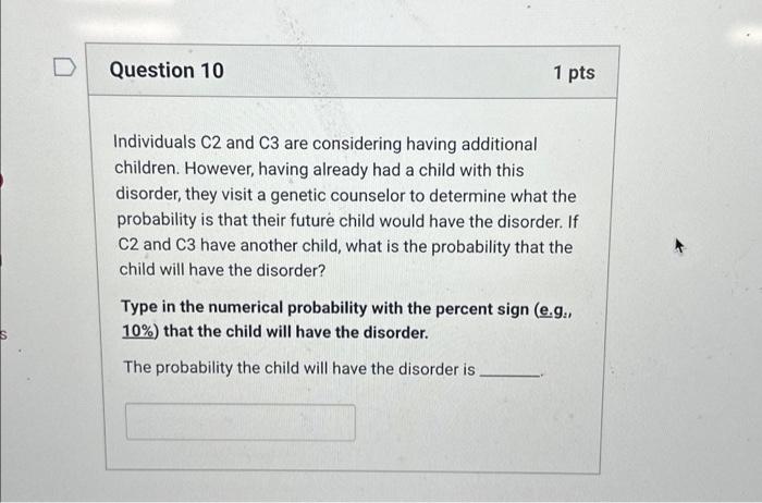 Solved S Question 10 1 pts Individuals C2 and C3 are | Chegg.com