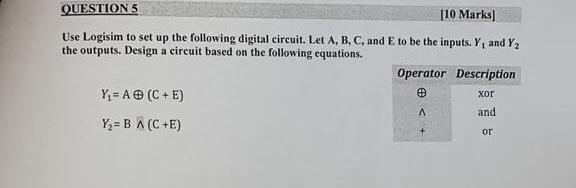 Solved Use Logisim to set up the following digital circuit. | Chegg.com