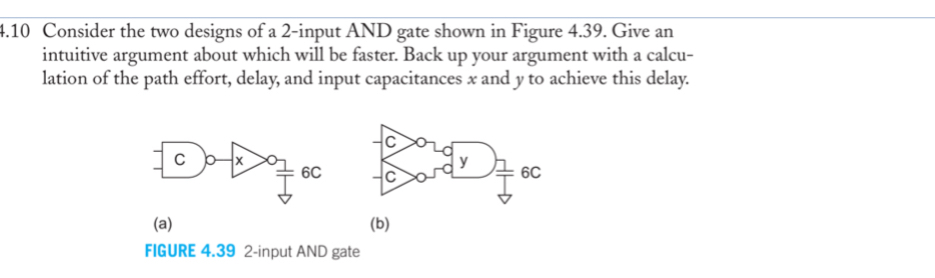 Solved 4.10 ﻿Consider the two designs of a 2-input AND gate | Chegg.com