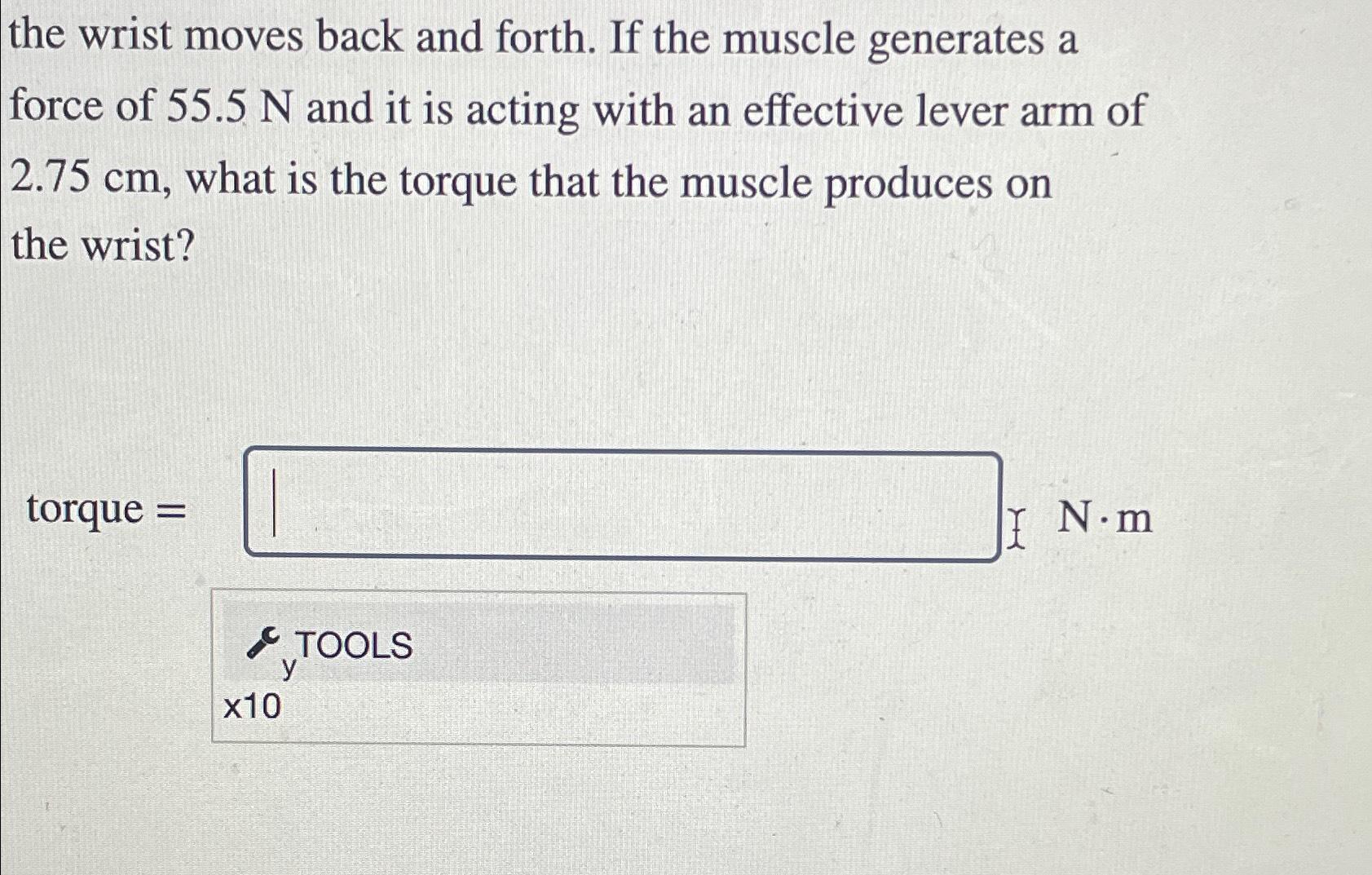 Solved the wrist moves back and forth. If the muscle | Chegg.com