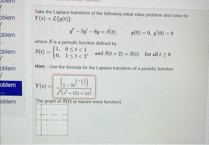 Solved Take the Laplace transform of the following initial | Chegg.com