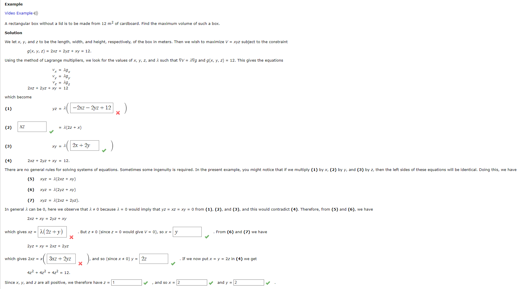 Solved ExampleVideo Example(1))A rectangular box without a | Chegg.com