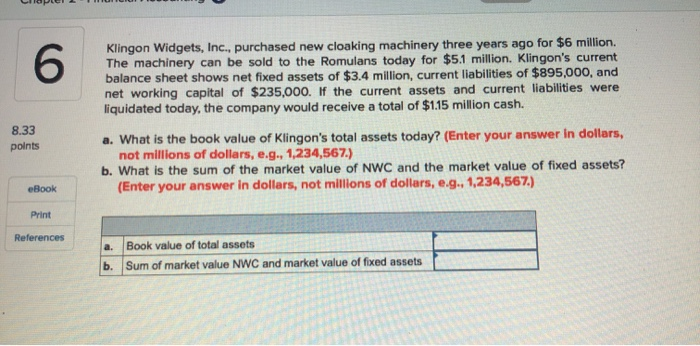 Solved 6 Klingon Widgets, Inc., purchased new cloaking | Chegg.com