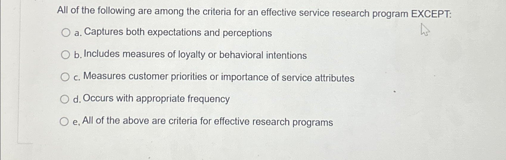 Solved All of the following are among the criteria for an | Chegg.com