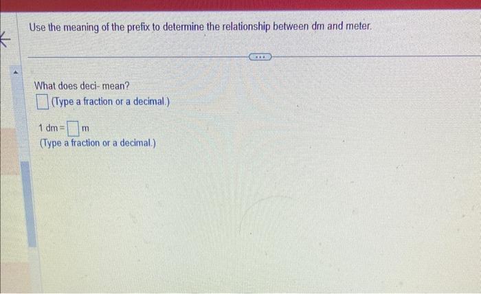 Solved Use the meaning of the prefix to determine the | Chegg.com