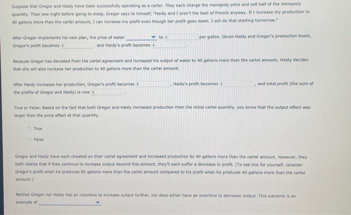 Solved 3. Breakdown of a cartel agreement Consider a town in | Chegg.com