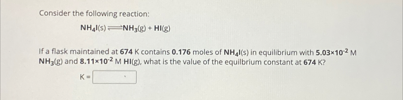Solved Consider the following | Chegg.com