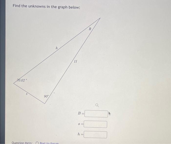 Solved Find the unknowns in the graph below: | Chegg.com