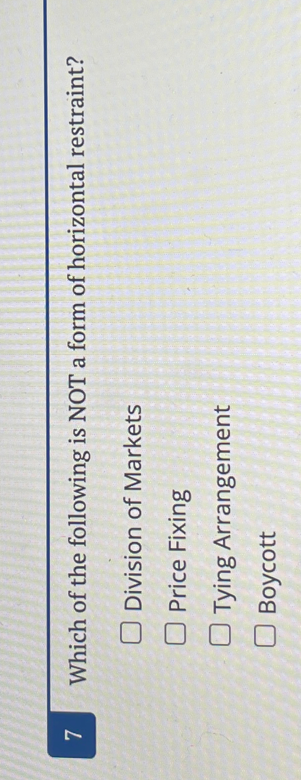 Solved Which of the following is NOT a form of horizontal | Chegg.com