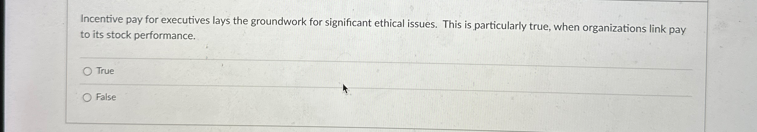 Solved Incentive pay for executives lays the groundwork for | Chegg.com