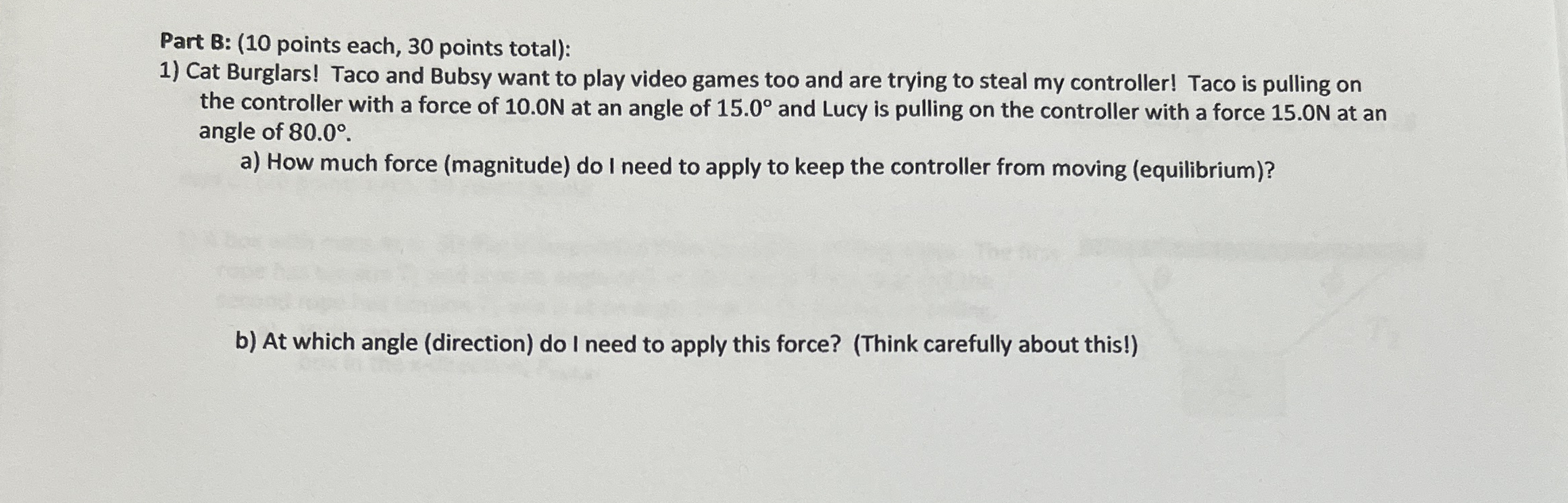 Solved Part B: (10 ﻿points each, 30 ﻿points total):Cat | Chegg.com