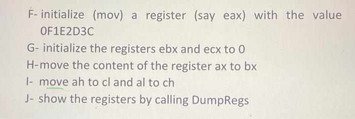 Solved I want to solve this assembly language question with | Chegg.com
