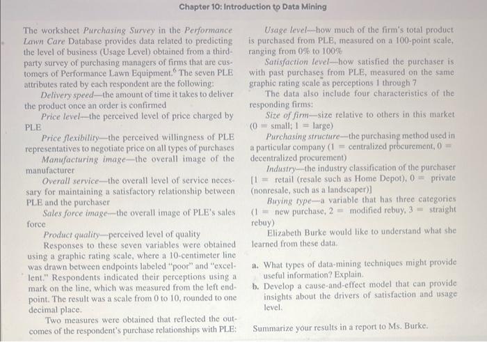 Solved Chapter 10: Introduction to Data Mining The worksheet | Chegg.com