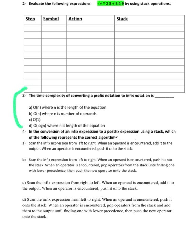 Solved 2- ﻿Evaluate the following expressions:23+549 ﻿by | Chegg.com