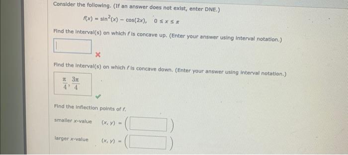 Solved Consider the following. (If an answer does not exist, | Chegg.com