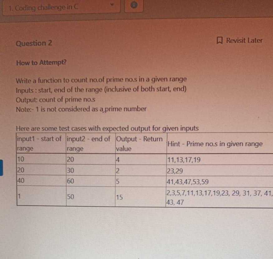 Solved How to Attempt? Write a function to count no.of prime | Chegg.com