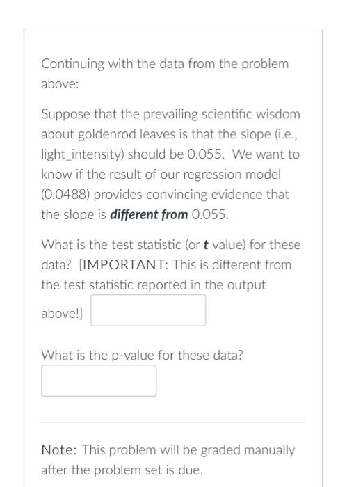 Solved Continuing with the data from the problem above: | Chegg.com