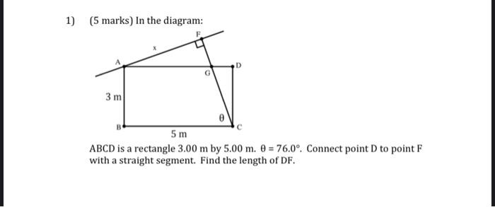 Solved 1) (5 marks) In the diagram: \\( A B C D \\) is a | Chegg.com
